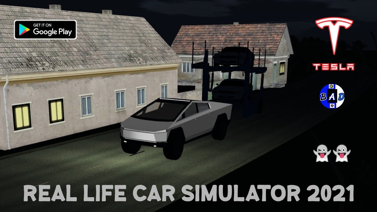 Real Life Car Simulator 2021 Tesla Cybertruck Car Transporter Job ...