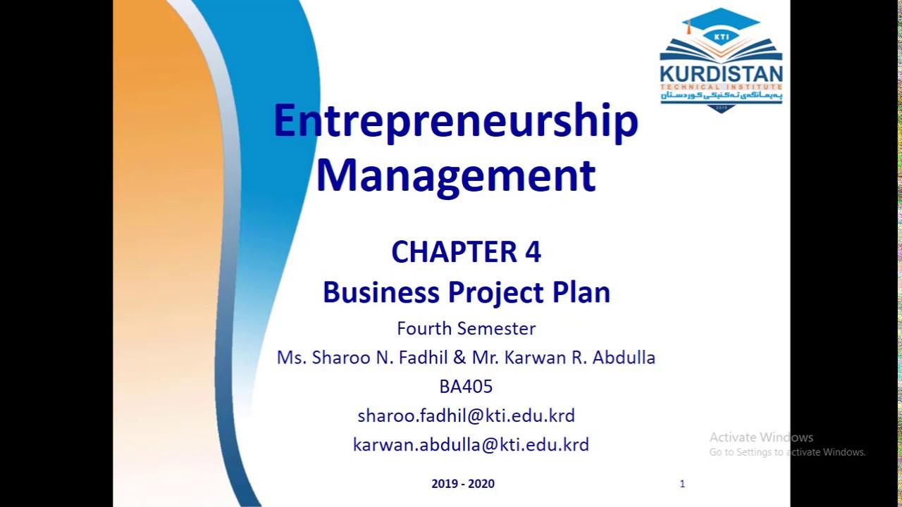 Entrepreneurship Management - Chapter 4 - YouTube