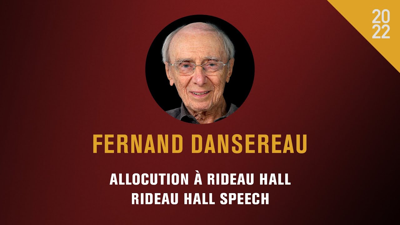 Fernand Dansereau à Rideau Hall, les PGGAS 2022 | Fernand Dansereau at ...