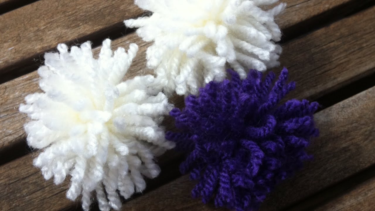 How To Make Cute Yarn Pom - DIY Poms Tutorial - Crafts - YouTube