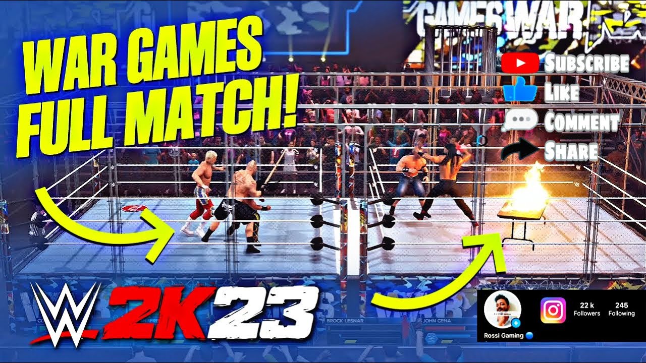 WWE 2K23 Gameplay: War Games Full Match Gameplay! [4k] - YouTube