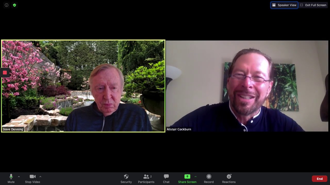 2020 08 25 Alistair & Steven Denning, History of Agile - YouTube