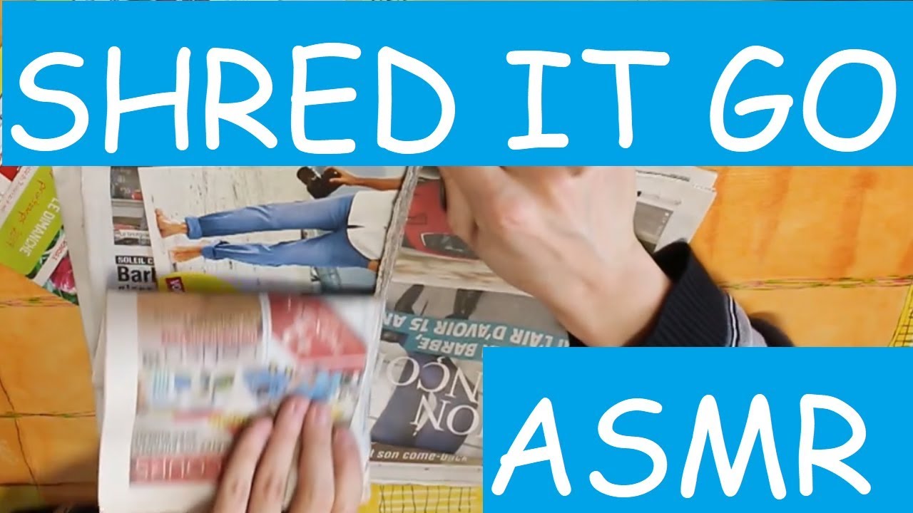 ️ ASMR No talking ️SHRED IT GO: SHREDDING FLYERS NEWSPAPER MAGAZINES ...