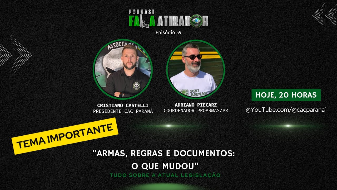 🔴IMPORTANTE: SINARM CAC: “ARMAS, REGRAS E DOCUMENTOS: O QUE MUDOU” | EP ...