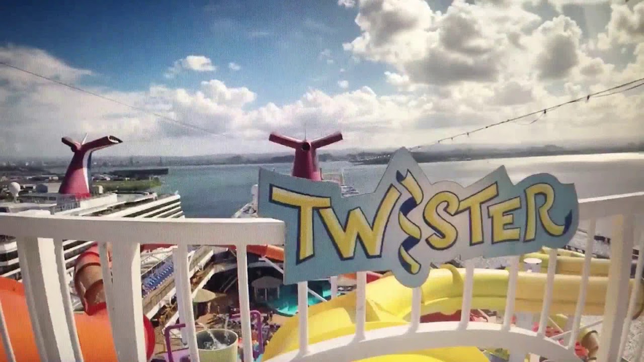 POV Carnival Magic Twister waterslide waterworks cruise - YouTube