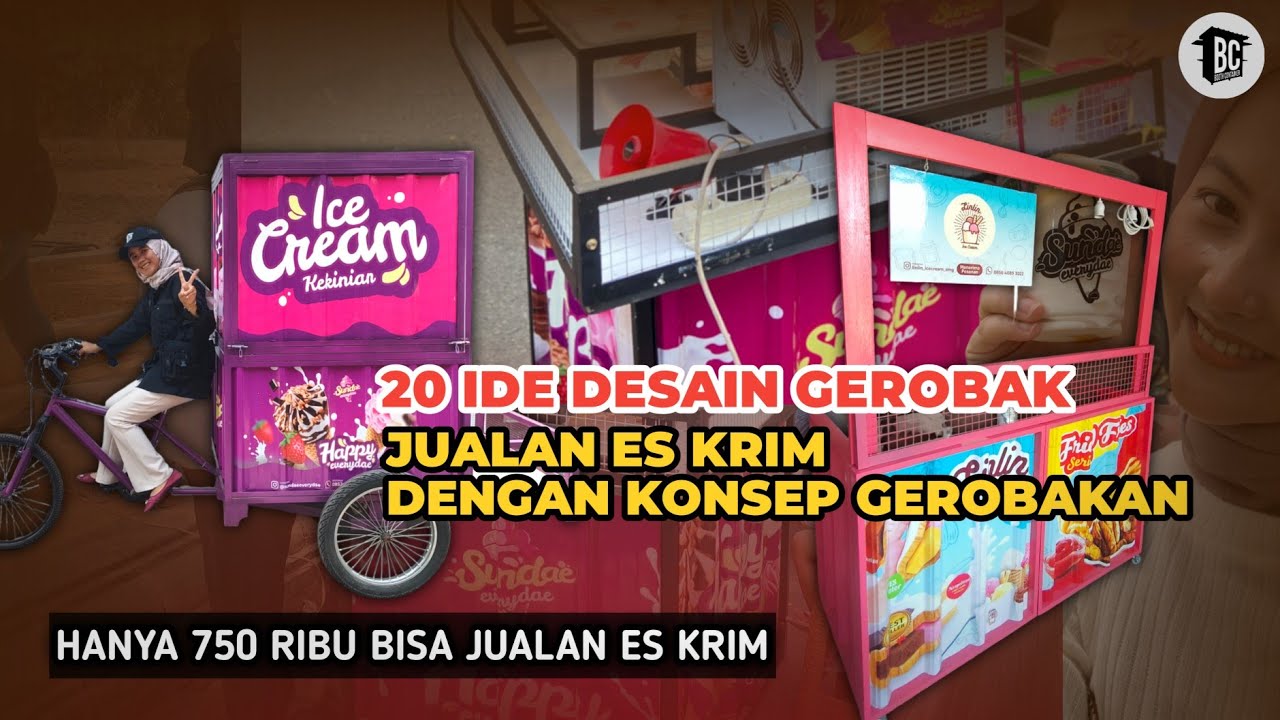 20 DESAIN GEROBAK JUALAN ES CREAM | JUAL REKOMENDASI BOOTH FRANCHISE ES KRIM MURAH | 0822-2221 ...