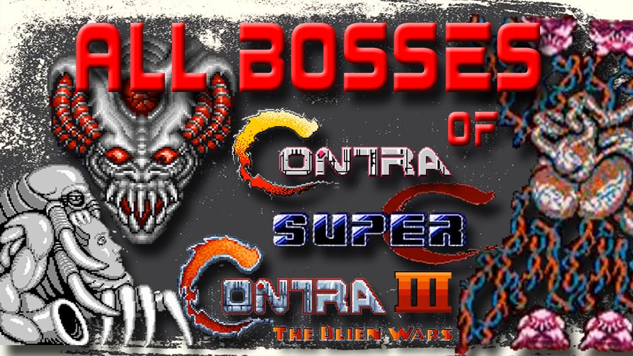 Contra 1,2,3 all bosses - YouTube