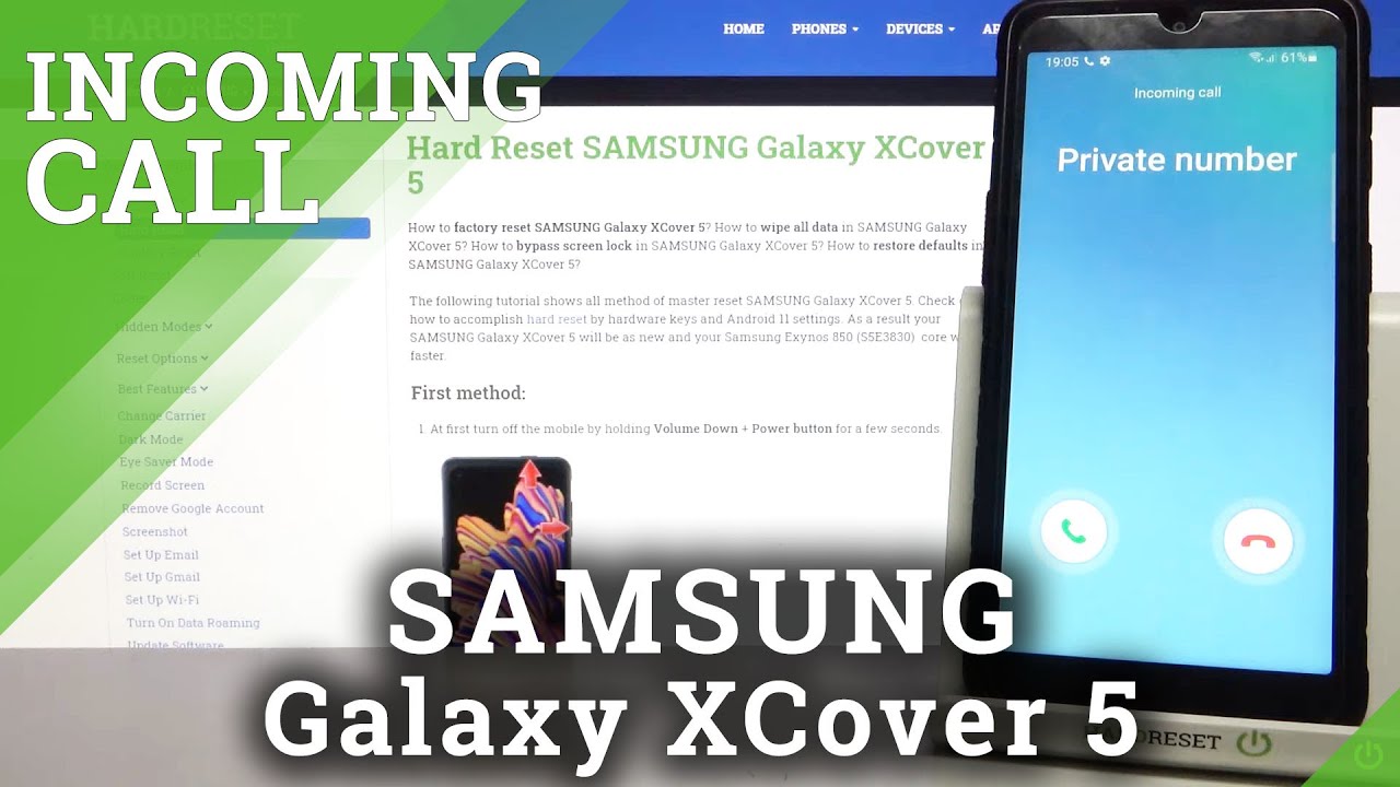 How to Check Incoming Calls in SAMSUNG Galaxy XCover 5 – Answer Call ...