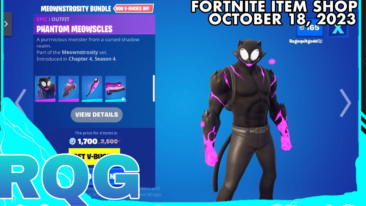 “NEW” PHANTOM MEOWSCLES IS HERE! FORTNITE ITEM SHOP (October 18, 2023 ...