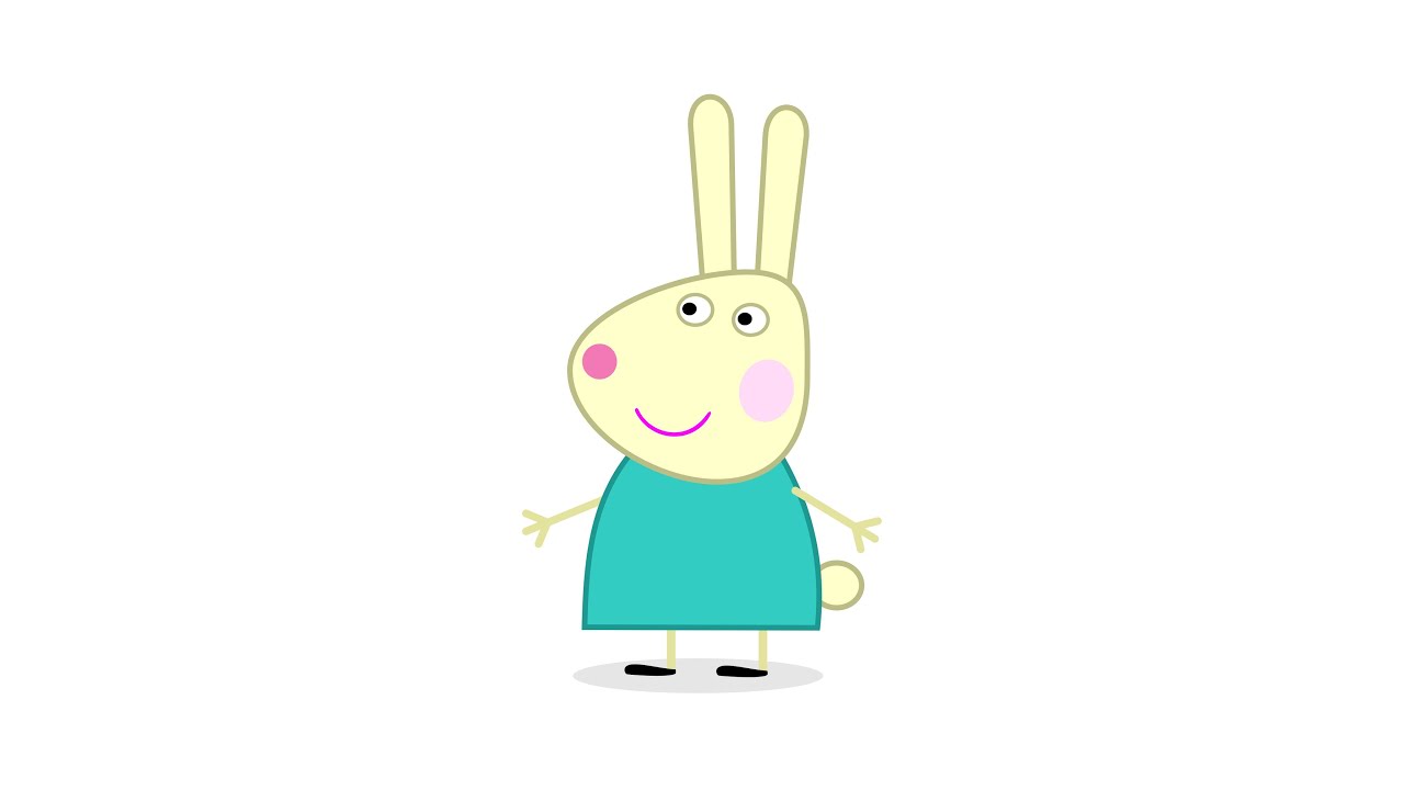 Drawing Rebbeca Rabbit from cartoon Peppa Pig using CorelDraw - YouTube
