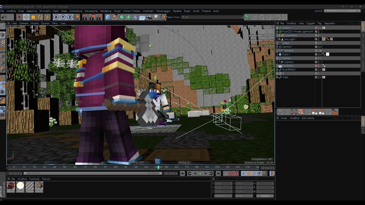 Minecraft Animating on C4D - YouTube
