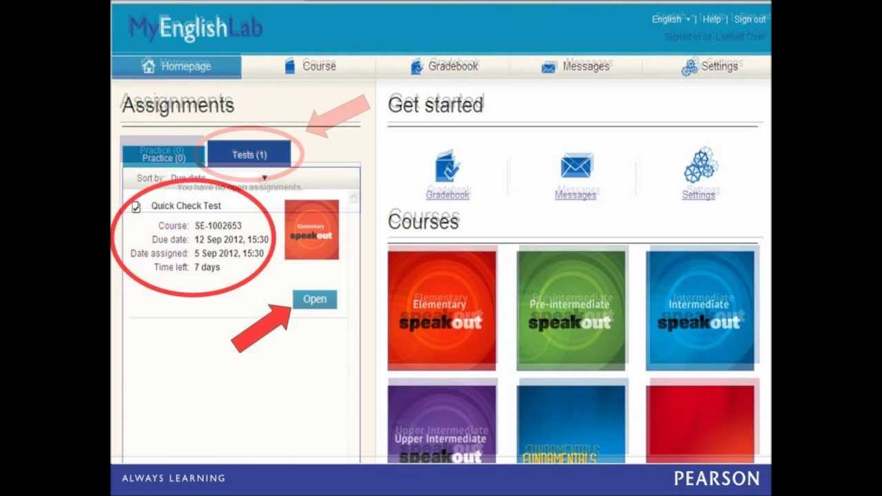 MyEnglishLab Students Basic Functionality Video Tutorial - YouTube