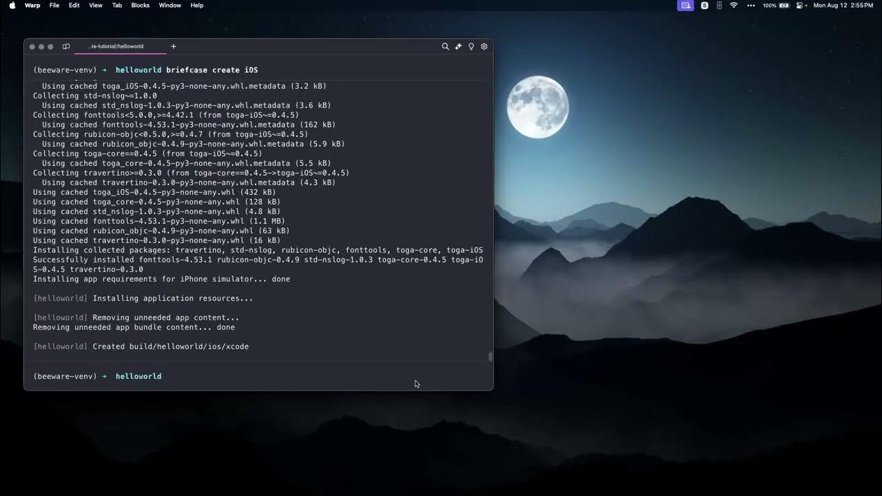 BeeWare Briefcase Building & Packaging Demo - YouTube