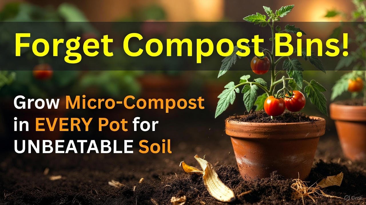 Grow Bigger Plants by Hiding This Tiny Compost Pile in Each Pot - YouTube