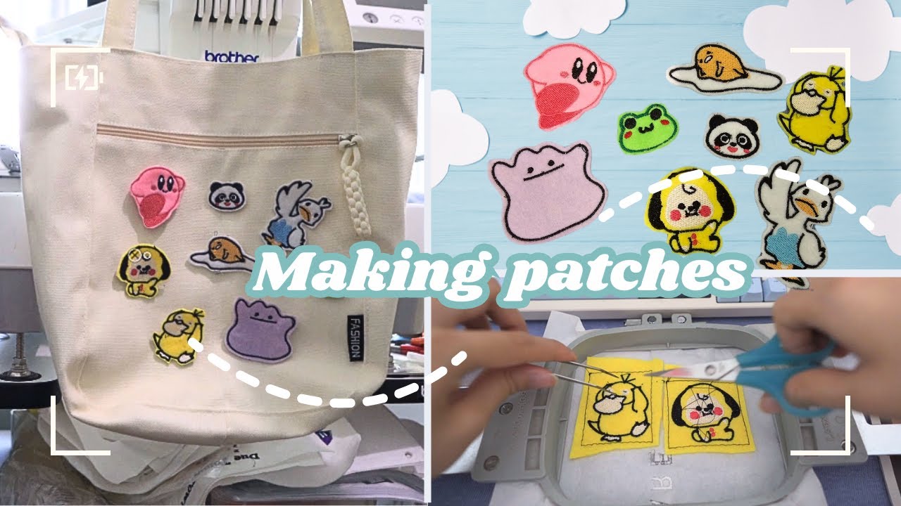 Digitize and Embroider Patches using InkStitch, Inkscape | DIY Psyduck ...