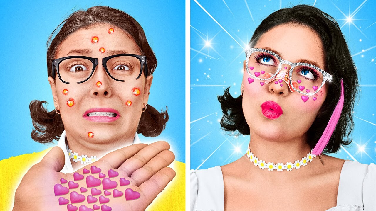 Incredibile MAKEOVER NERD! HACK estremi con gli OCCHIALI | NERD diventa POPOLARE su La La Vita ...