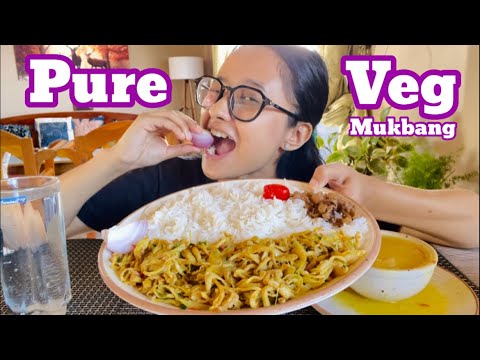 Mushroom, Daal, Mula ka Aachar & Rice Mukbang - YouTube