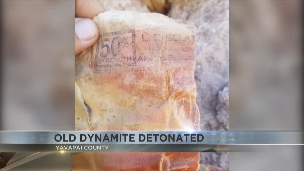 Old dynamite found on side of cliff in Yavapai county - YouTube