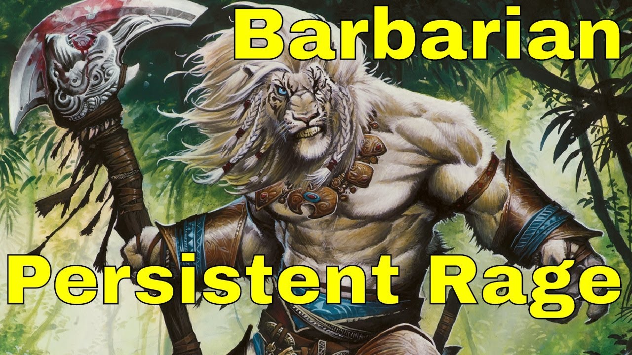 D&D (5e): Persistent Rage (Barbarian) - YouTube