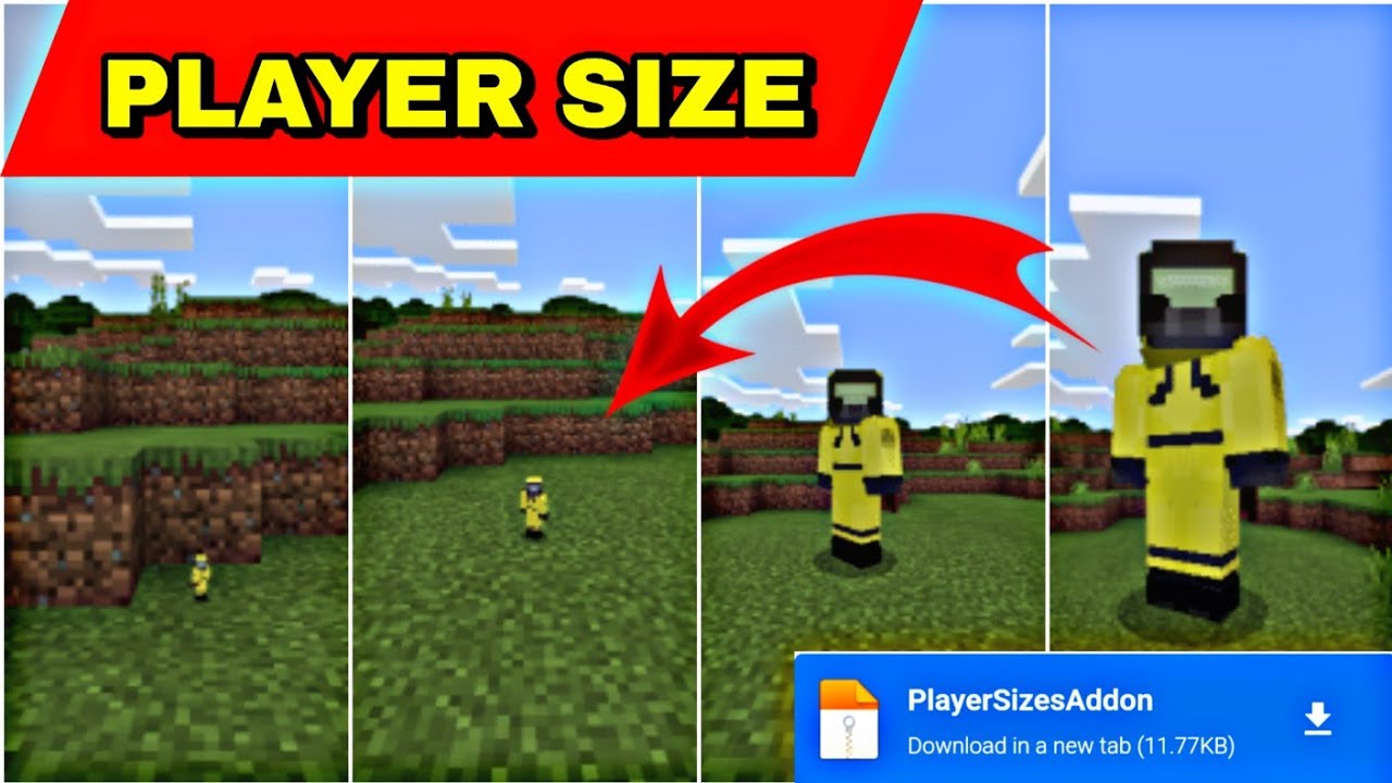 PLAYER SIZE ADDON FOR MINECRAFT POCKET EDITION | SIZE ADDON MINECRAFT ...