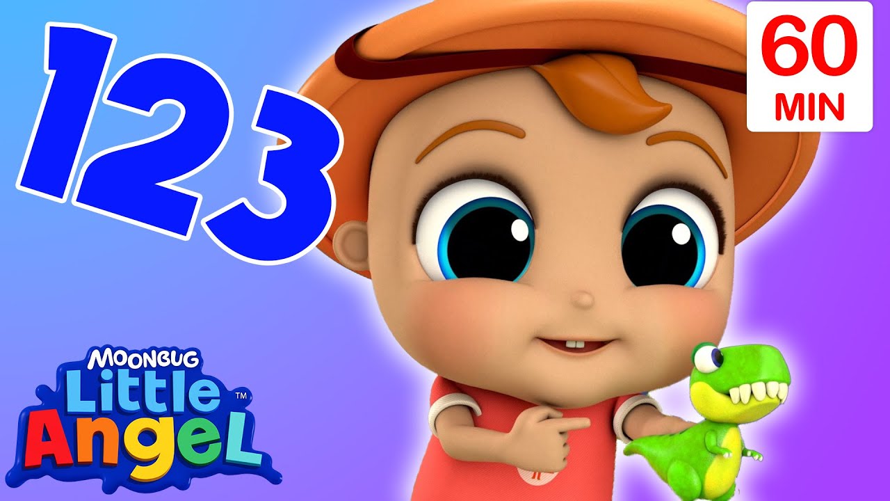 5 Little Dinos Song 🦖 Little Angel Nursery Rhymes + Kids Songs | Learn ...