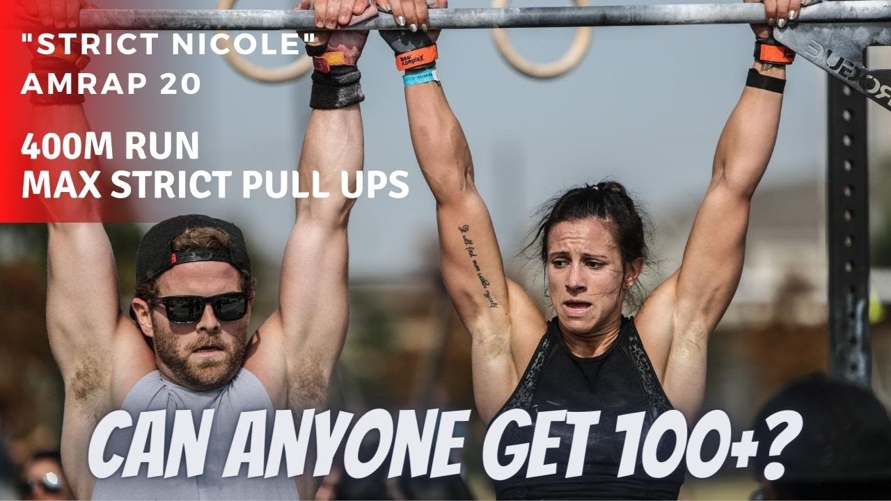 "Strict Nicole" CrossFit Benchmark WOD | 400m Run + Max Strict Pull Ups | CrossFit in 4k - YouTube