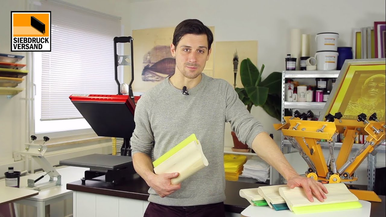 Rakel für Siebdruck aus massivem Holz von Siebdruckversand - YouTube