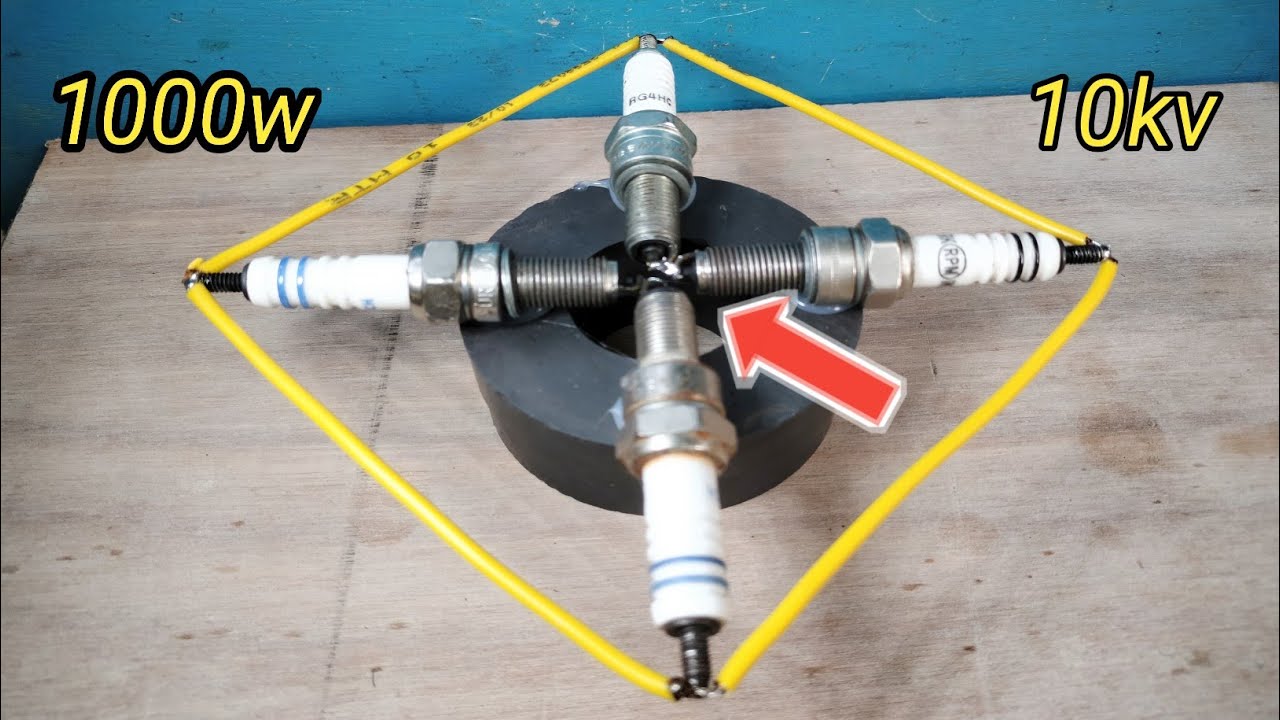 power megnet and spark plug with 210 volt free energy/free energy kaise ...