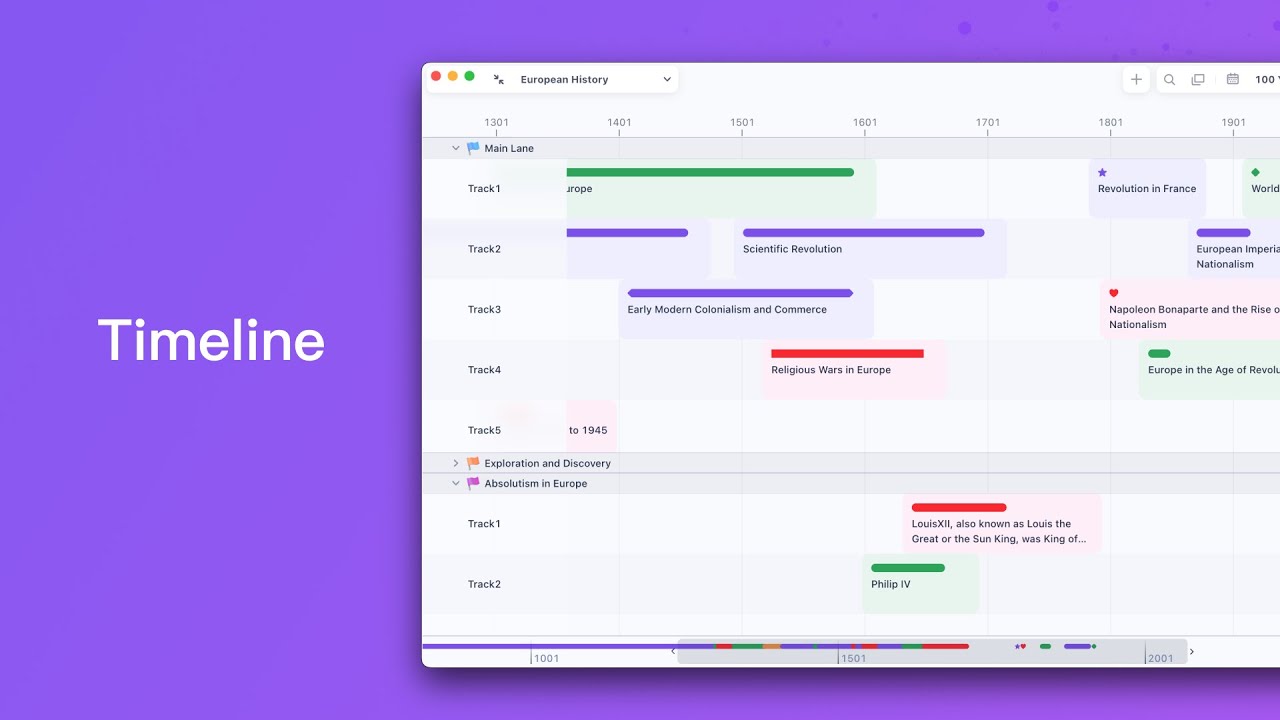 Timeline - Visualize Writing, Storyline Design and Historical Research ...