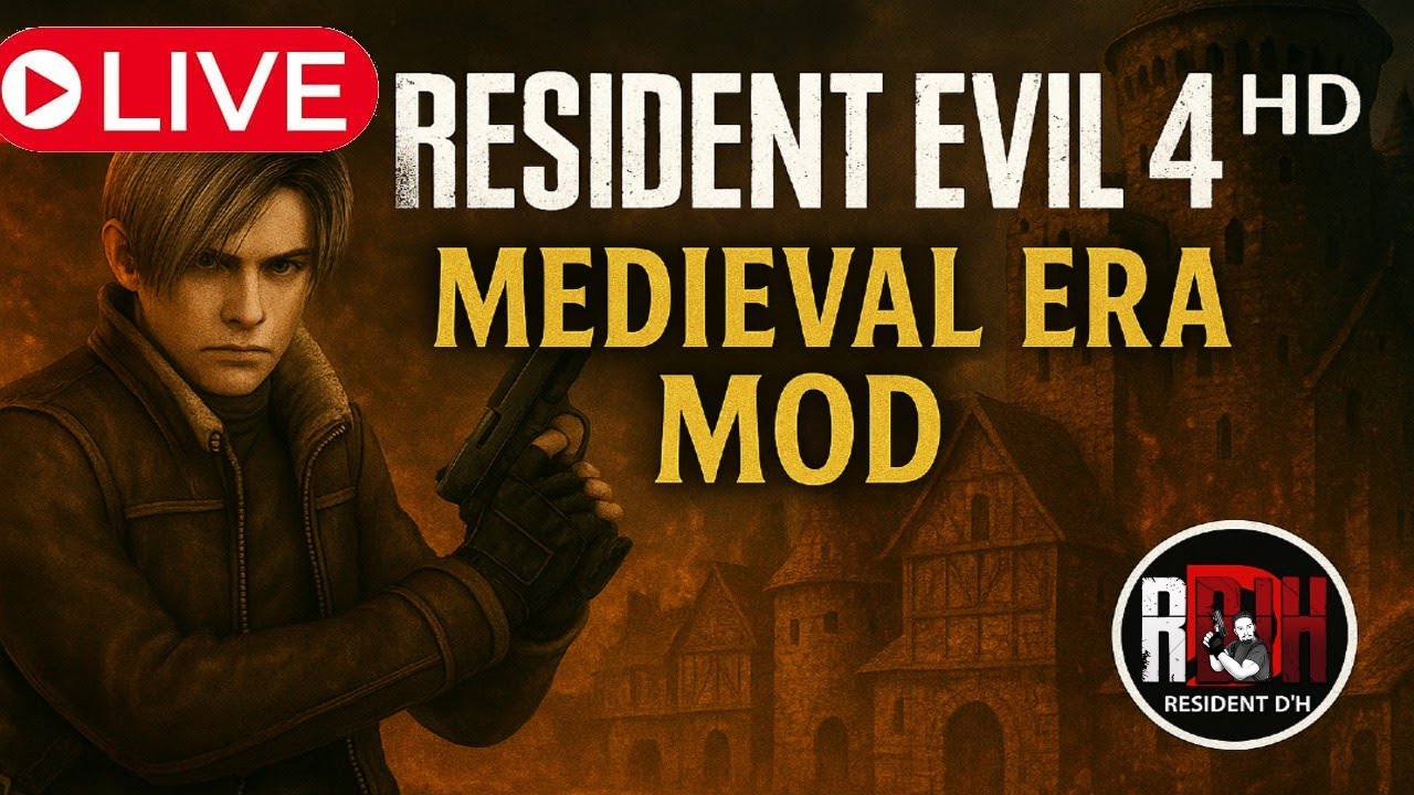 Leon em plena Idade Média?! Resident Evil 4 UHD Medieval Mod | Live ...