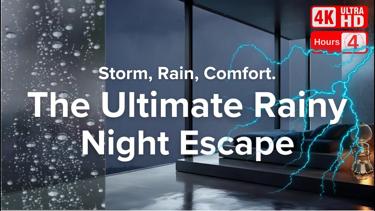 Sleep Instantly with Relaxing Rain & Thunderstorm Sounds | 4-Hour Deep ...