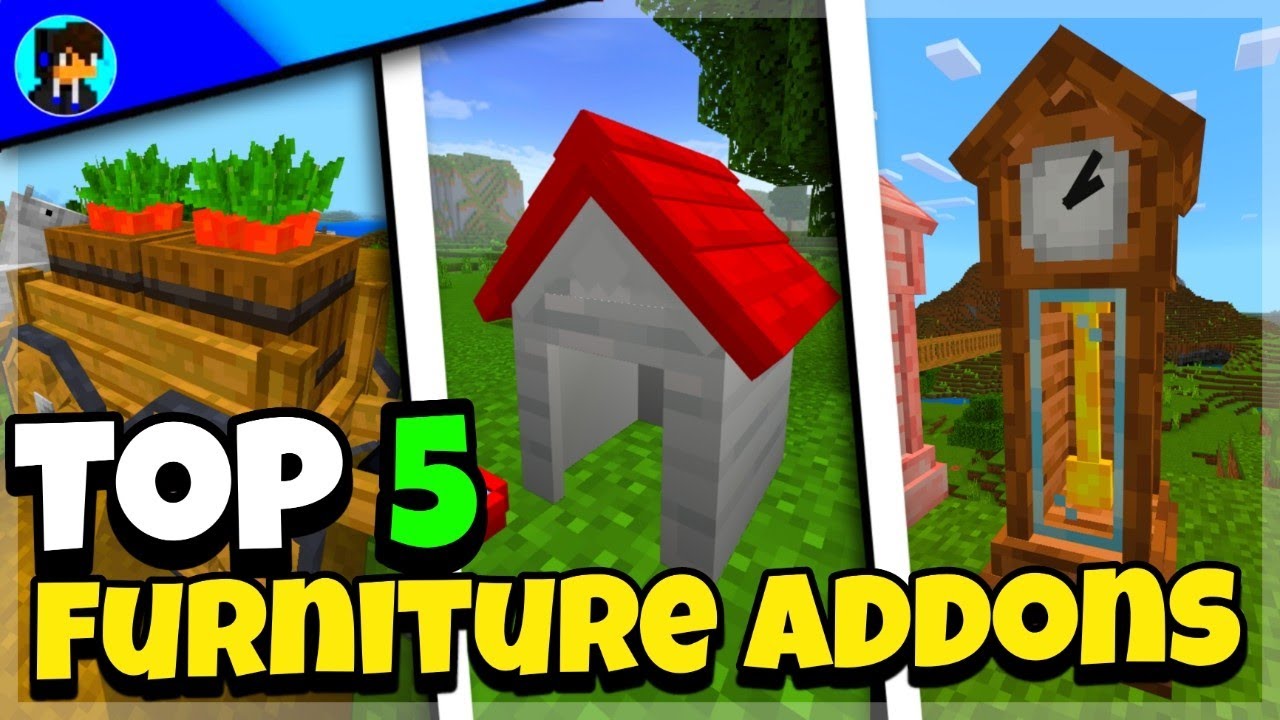 5 FREE FURNITURE ADDONS for Minecraft! (2024) - YouTube