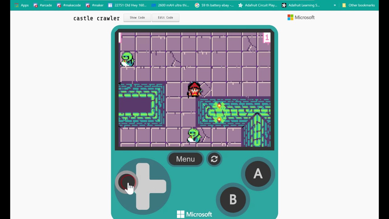 Castle Crawler MakeCode Arcade, new game - YouTube