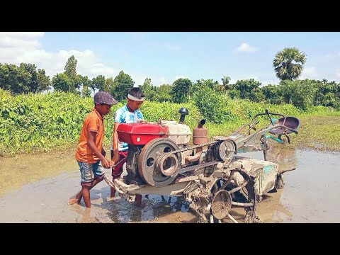 Awesome power tiller starting video - Power tiller video - Amazing machine start (Part=165)