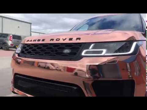 REVOLUTION WRAPS UK - Range Rover Rose Gold Chrome full wrap with door ...