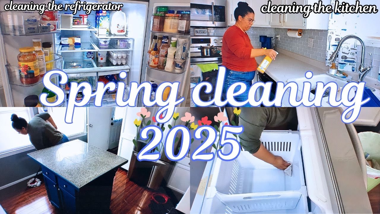 Spring cleaning 2025, cleaning the kitchen, cleaning the refrigerator ...