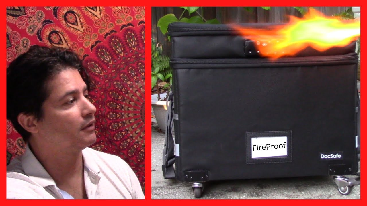 Collapsible Multi-Layer Fireproof Document safe with Wheels - YouTube