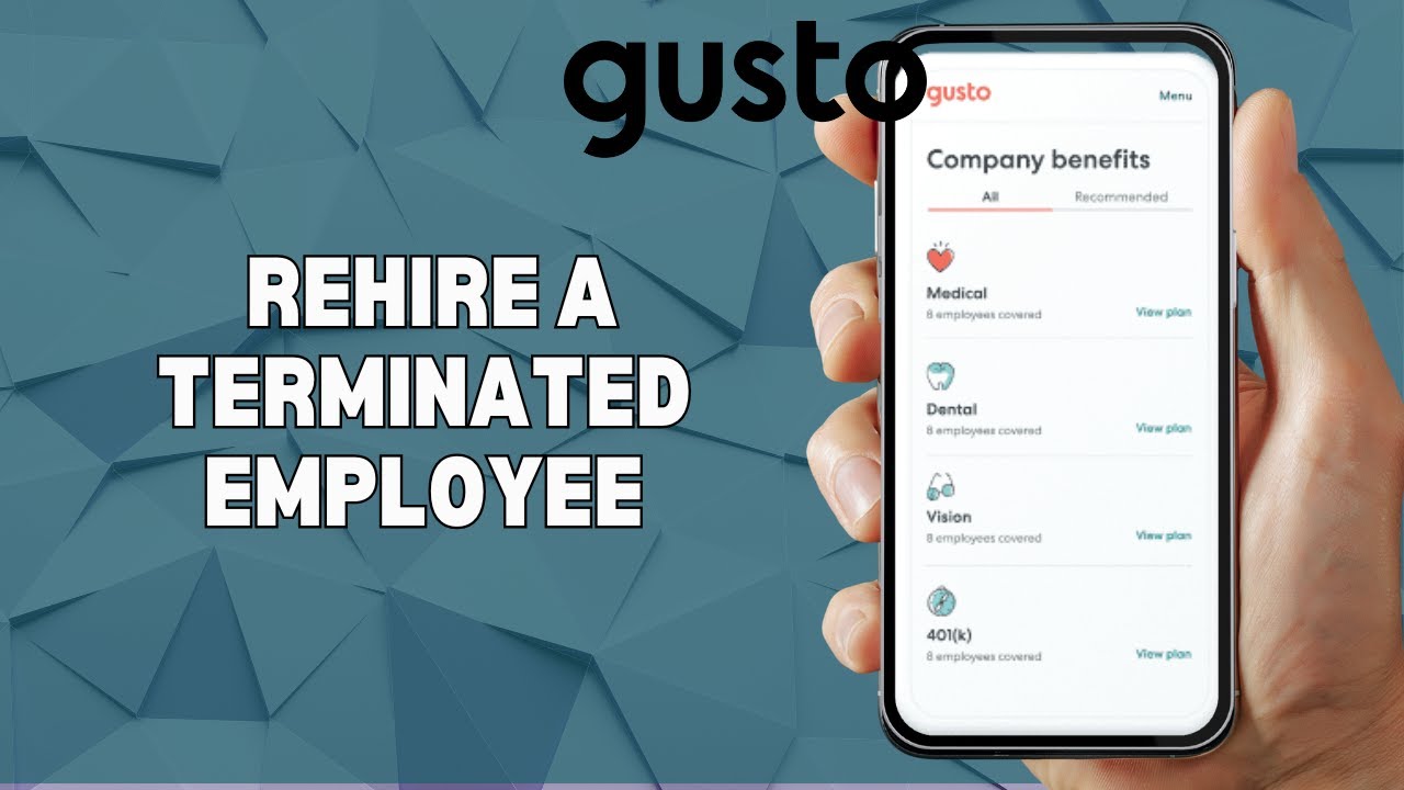 HOW TO REHIRE A TERMINATED EMPLOYEE IN GUSTO - YouTube