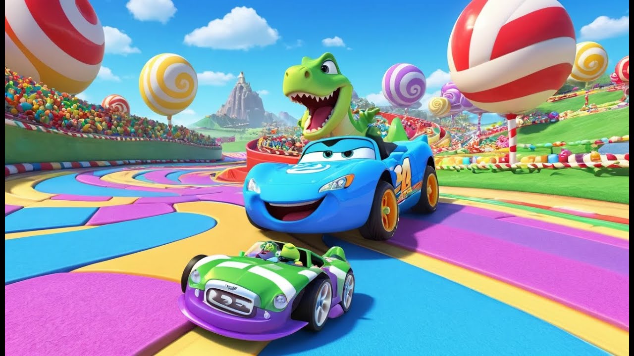 Racing Rex and the Hot Wheels Rally | Fun Dinosaur Song for Kids ...