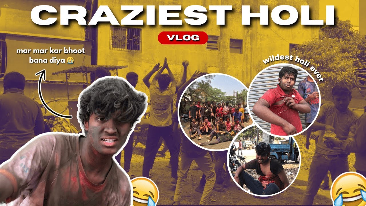 Wildest And Craziest Holi Ever Of 2025 ☠🤣| Holi Vlog | Ayusharma Vlogs - YouTube