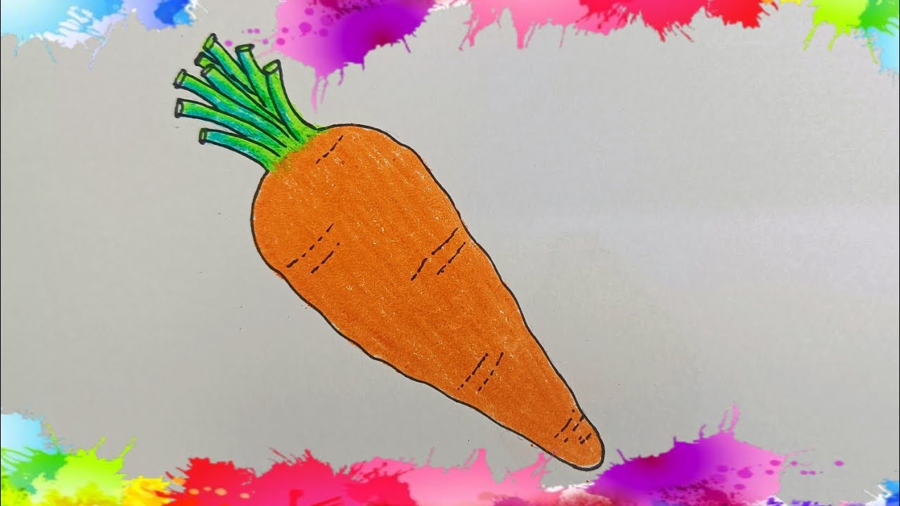 Easy Carrot Drawing. How to Draw carrot for beginners. - YouTube