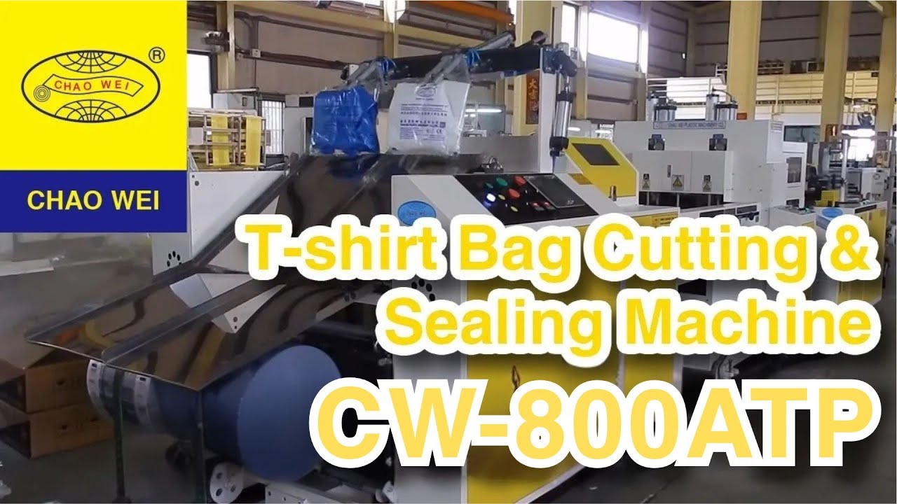 2 Lines T-shirt Bag Making Machine with Automatic Packing | CHAO WEI ...