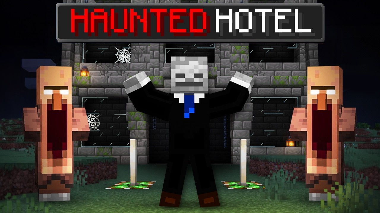 I Made a HAUNTED VILLAGER HOTEL in Minecraft - YouTube