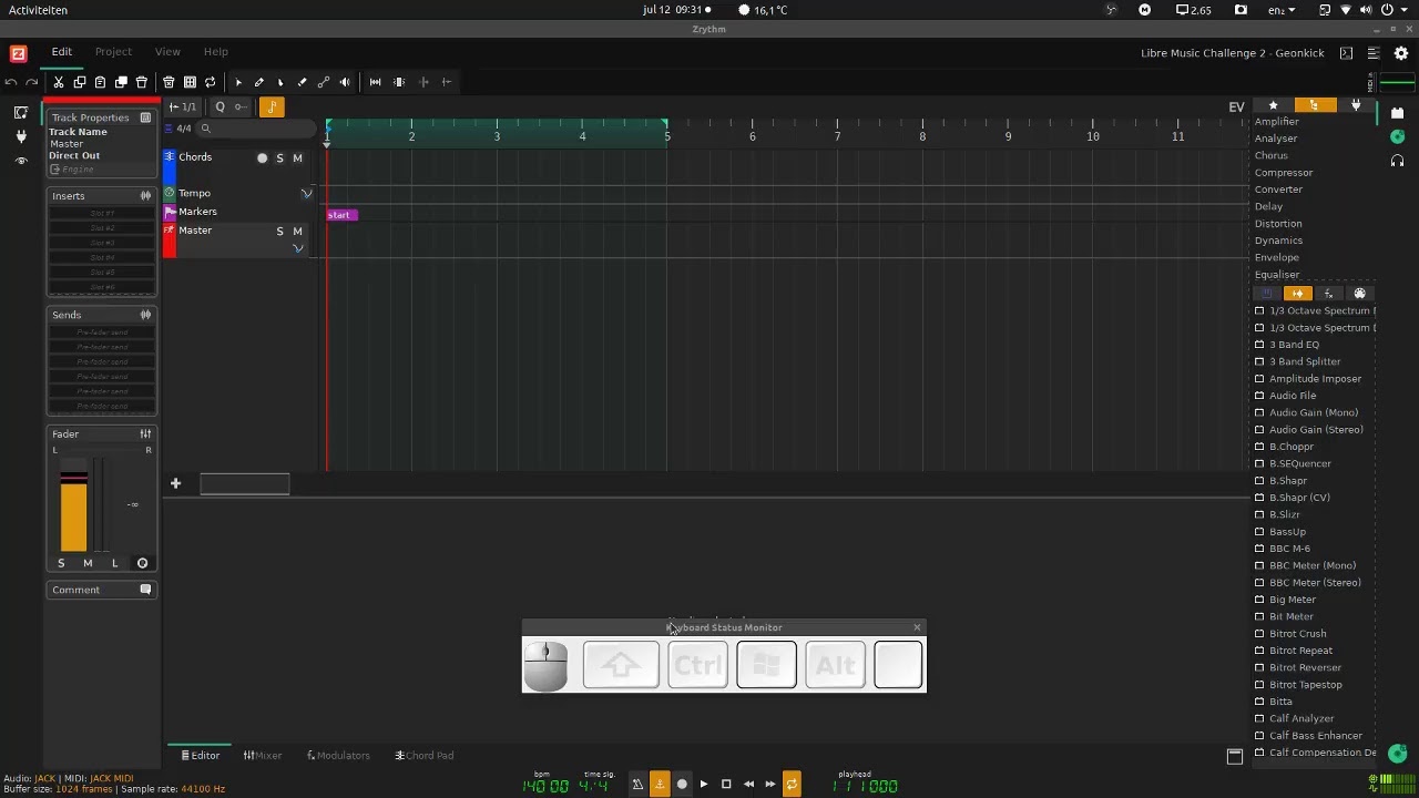 Still testing Zrythm (new DAW) - YouTube