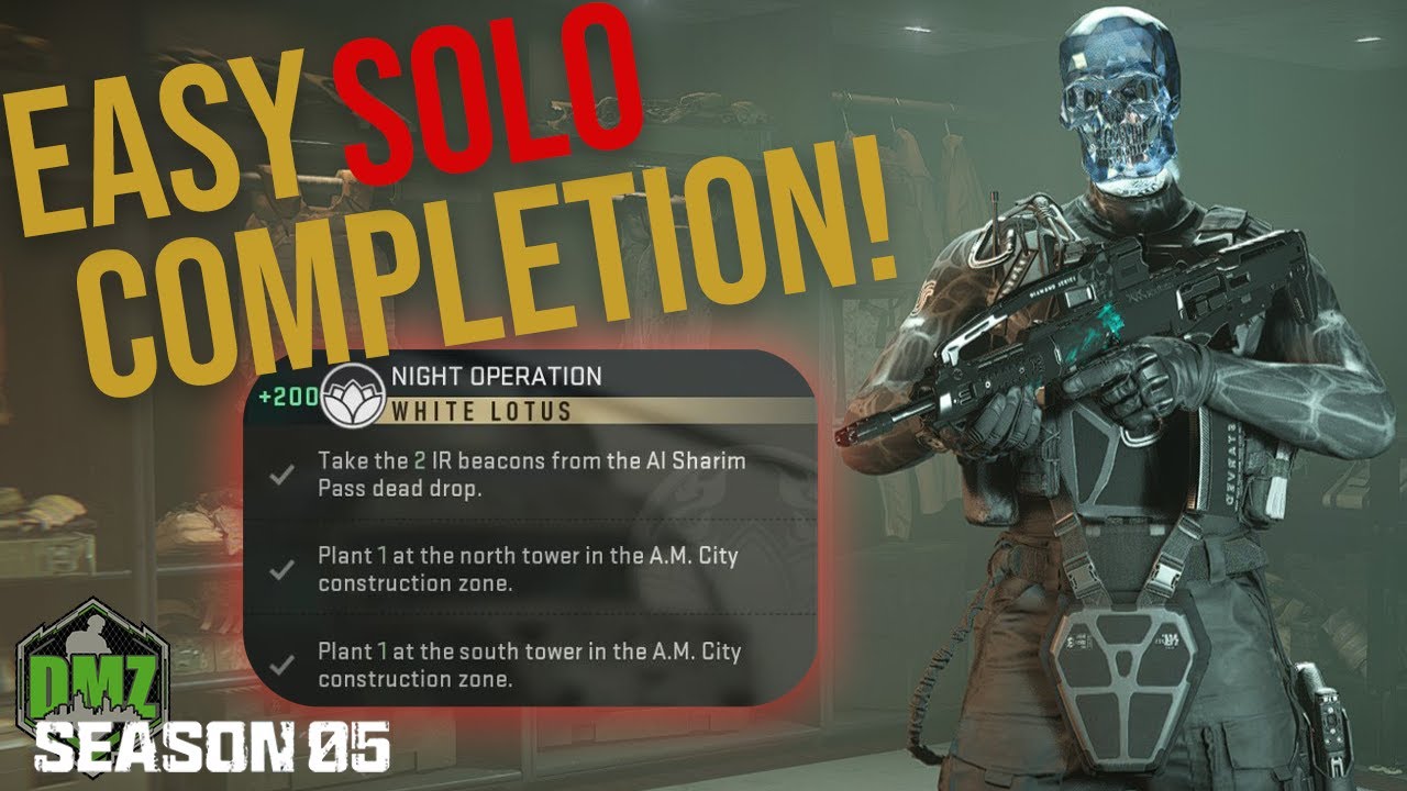 EASY Solo Night Operation Mission Completion for White Lotus | Call of ...