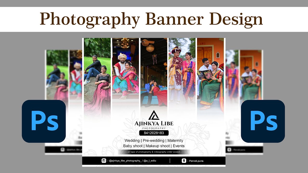 how to creat easy & simple Photography banner design | photoshop cc ...