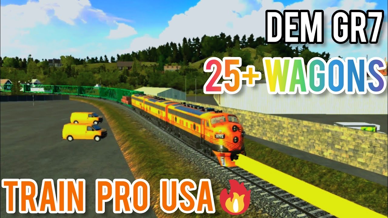 DEM GR7 LOCOMOTIVE ll Heavy Loads ll 25+ Wagon in Train Simulator Pro ...