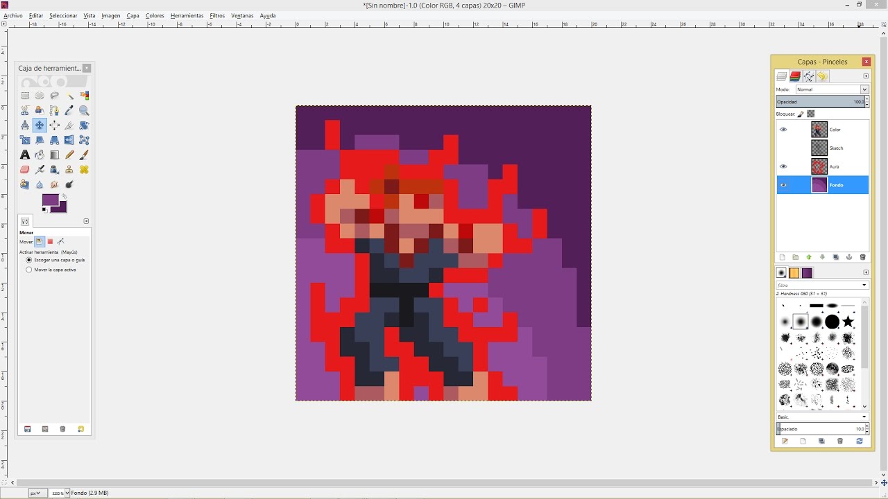 Speedpainting Pixelart - Akuma - YouTube