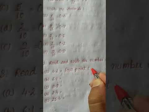 Holy faith mathematics class 4 unit 5 chapter decimals Q3 all - YouTube
