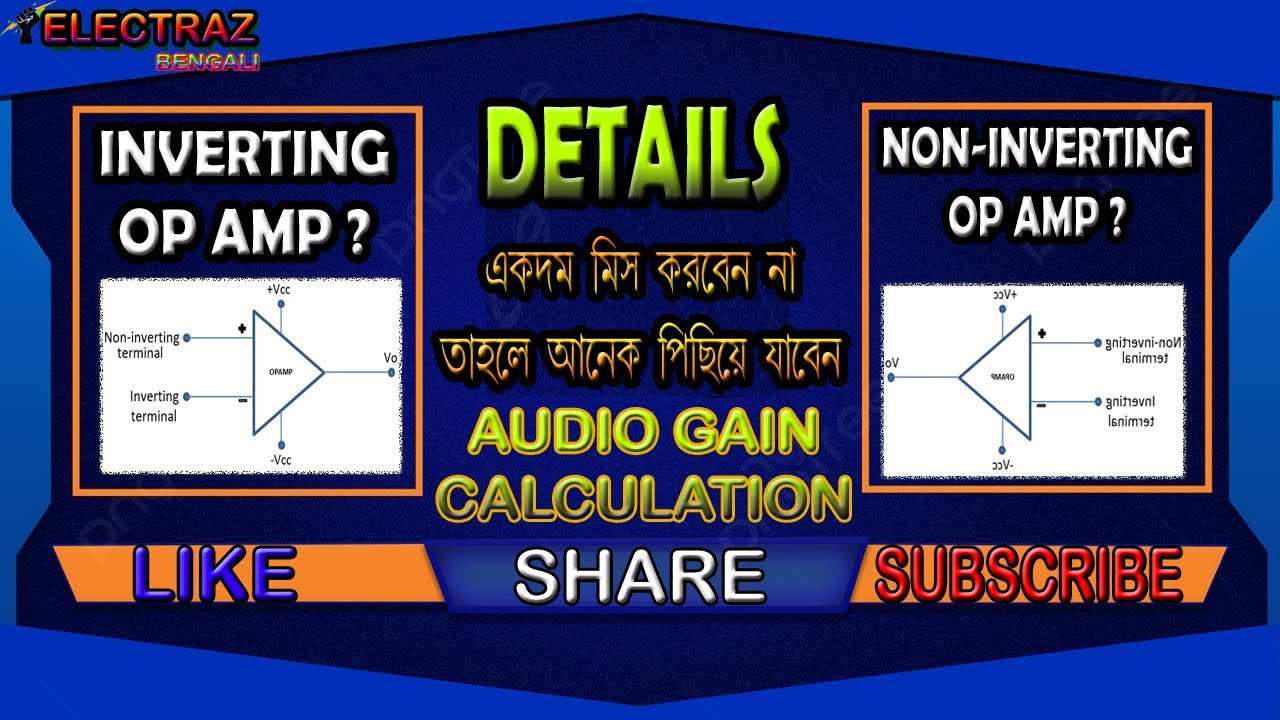 WHAT IS INVERTING & NON INVERTING OP AMP// DETAILS GAIN CALCULATION//# ...